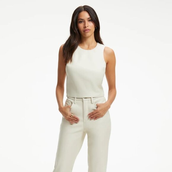 Good American | Tops | Good American Plus Size Better Than Leather Crop ...